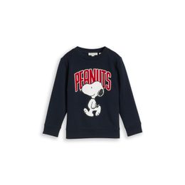 Tom Tailor Jungen Sweater, blau, Gr. 92, bedruckt, Sweatware, Obermaterial: 70% Baumwolle, 30% Polyester, Sweatshirts, mit Peanuts-Print / f&uuml;r Boys