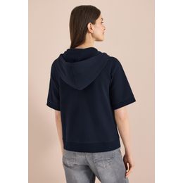 Cecil Damen Sweatjackeuniversal blau, Gr. L, unifarben, Sweatware, 100% Baumwolle, Sweatjacken, aus reiner Baumwolle