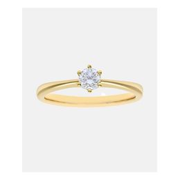 Diamant L'&eacute;ternel Verlobungsring aus 750 Gelbgold mit 18 Karat Diamant | Gr.: 56
