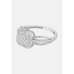 Diamant Exquis Ring aus 375 Wei&szlig;gold mit Diamant | Gr.: 54