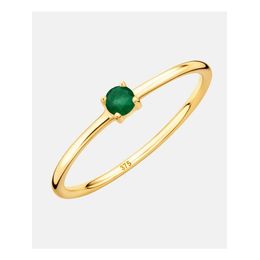 Diamant L'&eacute;ternel Ring aus 375 Gelbgold mit Smaragd | Gr.: 58