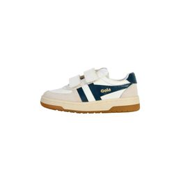 Gola Hawk Strap Kinder-Sneaker aus Leder Wei&szlig; | Gr.: 30