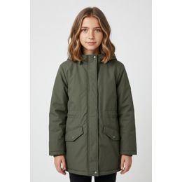 name it Kinder Parka "NKFMARLOW PARKA JACKET PB", gr&uuml;n, Gr. 152, unifarben, Web, Obermaterial: 100% Polyester, Jacken