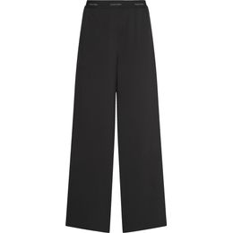 Damen Anzughose, schwarz, Gr. XL, Calvin Klein Jeans, unifarben, Web, Obermaterial: 67% Viskose, 28% Polyamid, 5% Elasthan, Hosen, Regular fit mit