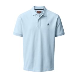 MCS Herren Kurzarmhemd "MCS Polo shirt MCHurst", blau, Gr. S, Obermaterial: 100% Baumwolle, Hemden