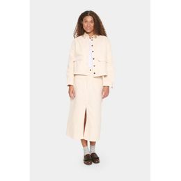 Saint Tropez Jeansjacke IluSZ Lockere Passform in Creme | Gr.: M