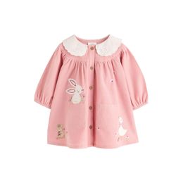 next Set: Kleid und Strumpfhose M&auml;dchen Gr&ouml;&szlig;e 68 creme / himbeer / altrosa / wei&szlig;