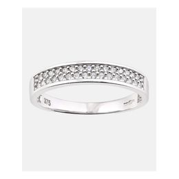 Diamant L'&eacute;ternel Eternity-Ring aus 375 Wei&szlig;gold mit Zirkonia | Gr.: 53