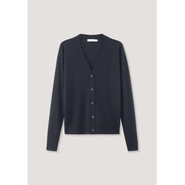 hessnatur Strickjacke Regular in marine | Gr.: 48