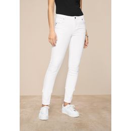Tamaris Damen Skinny-fit-Jeans "aus bequemen Stretch-Denim", wei&szlig;, Gr. 42, unifarben, Denim/Jeans, Obermaterial: 98% Baumwolle, 2% Elasthan, Jeans,