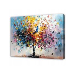 WALLARENA Leinwandbild Baum in Bunt | Gr.: 40 x 30 cm