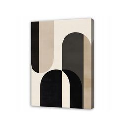 WALLARENA Leinwandbild Abstrakt in Beige | Gr.: 120 x 80 cm