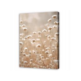 WALLARENA Leinwandbild Blumen in Beige | Gr.: 60 x 40 cm