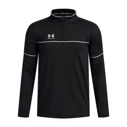 Under Armour Kinder Trainingsshirt "UA B CHALLENGER TRAINING QZ", schwarz, Gr. L, kontrastfarbene Details, unifarben, Trikot, Obermaterial: 90%