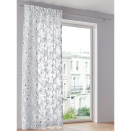 Gardine HEINE HOME, B:135cm H:145cm, schwarz-wei&szlig;, Polyester, Viskose, Gardinen