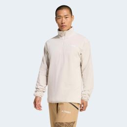 adidas terrex Herren Fleecepullover "MULTI ESSENTIALS 1/2 ZIP FLEECEOBERTEIL", beige, Gr. XXXL, Obermaterial: 100% Polyester, Sweatshirts, mit