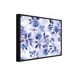WALLARENA Bild mit Rahmen Blumen in Lila | Gr.: 70 x 100 cm