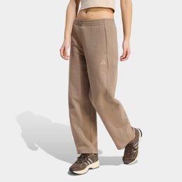 Damen Sporthose "W AK SL BAR PT", braun, Gr. L, adidas Sportswear, Obermaterial: 100% Baumwolle, Hosen