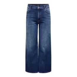 Only Carmakoma Jeans mit weitem Bein in Dark Blue Denim | Gr.: w54-L32
