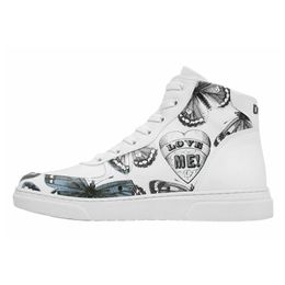 DOGO Damen Sneaker "Ace Boots Love Me Damen High Sneaker, Ace Boots Love Me Damen", Gr. 36, wei&szlig;, Lederimitat, Schuhe, Handgefertigt