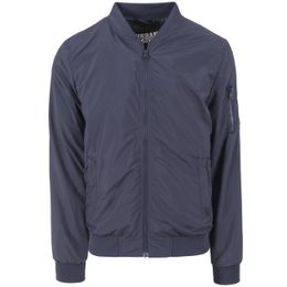Urban Classics Herren Allwetterjacke "Urban Classics Herren Light Bomber Jacket", blau, Gr. S, unifarben, 100% Polyester, Jacken