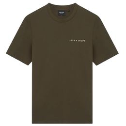 Lyle & Scott Lyle & Scott gesticktes Logo Wilton Green T-Shirt