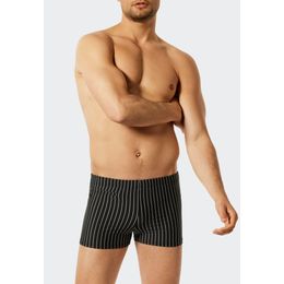 Schiesser Herren Badeshorts "Nautical Casual", schwarz, Gr. 8, Gewirkt, Obermaterial: 78% Polyamid, 14% Elasthan, 8% Polyester, Badehosen, Innenslip,