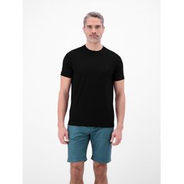 Lerros Herren T-Shirt "T-Shirt in Cool & Dry Qualit&auml;t", schwarz, Gr. S, 75% Baumwolle, 25% Polyester, Shirts, Feuchtigkeitsregulierend, hoher