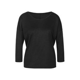 Lascana 3/4-Arm-Shirt in schwarz | Gr.: 48/50