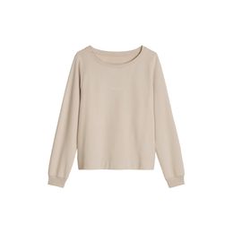 Marc O'Polo MARC O'POLO Damen Sweatshirt "mit gepeachter Oberfl&auml;che", beige, Gr. XS, unifarben, Obermaterial: 100% Baumwolle, Sweatshirts