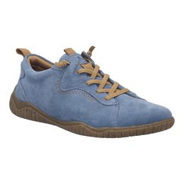 Josef Seibel Damen Barfu&szlig;schuh "Wynona 01", Gr. 36, blau, Veloursleder, Schuhe, Slipper, Schlupfschuh, Komfortschuh in Weite G (=weit)