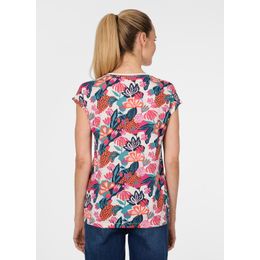 Ragwear Damen T-Shirt "DIONA PRINT", bunt, Gr. S, bedruckt, Jersey, Obermaterial: 50% Baumwolle, 50% Modal, Shirts, aus Baumwollmischung, mit Modal,