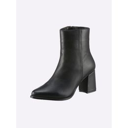Andrea Conti Damen Stiefelette, Gr. 39, schwarz, Nubukleder, Rindsleder, Schuhe