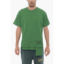 Ambush Einfarbiges AMAZON SEA FOAM Rundhals-T-Shirt mit Taillentasche in Gr&uuml;n