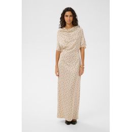 Soaked in Luxury Kleid SLClero Feminine Form in Oatmeal w Black Dots | Gr.: S