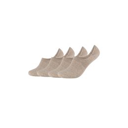 Camano Herren F&uuml;&szlig;linge "4er Pack", Gr. 39, beige, 74% Baumwolle, 24% Polyamid, 2% Elasthan, uni, Socken