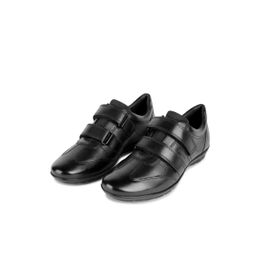 Geox Herren Klettschuh "UOMO SYMBOL", Gr. 39, schwarz, Leder, Textil, Schuhe, Business Schuh, Sneaker in eleganter Form