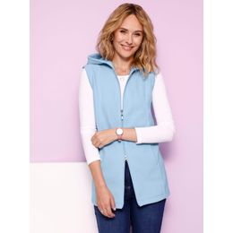 Classic Basics Damen Fleeceweste, blau, Gr. 44, unifarben, 100% Polyester, Westen