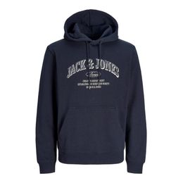 Jack & Jones Jack & Jones Sweatshirt JJEDENVER LOGO SWEAT HOOD in Blau | Gr.: XL