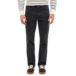 Mustang Herren 5-Pocket-Hose "Herren Style Tramper Straight", schwarz, Gr. 33, unifarben, Twill, 97% Baumwolle, 3% Elasthan, Hosen