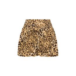 LSCN BY LASCANA Damen Strandshorts, braun, Gr. 46, bedruckt, Cr&ecirc;pe, Obermaterial: 100% Viskose, Hosen