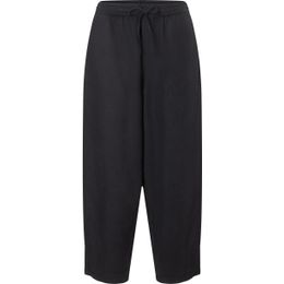 MAC Damen Stoffhose "BAY 2.3 relaxed", schwarz, Gr. 36, unifarben, Web, Obermaterial: 58% Lyocell, 23% Leinen, 19% Baumwolle, Hosen, mit elastischem