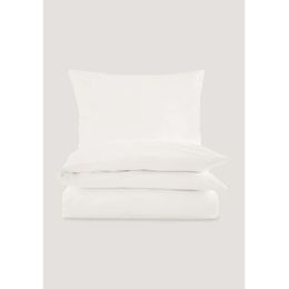 hessnatur Satin Bettw&auml;sche-Set in naturweiss | Gr.: 135 x 200 + 80 x 80 cm