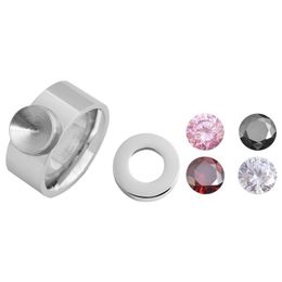 Adelia&acute;s ADELIA ́S Damen Fingerring "Damen Ring aus Edelstahl", 62, Edelstahl, silber, Edelstahl, Fingerringe