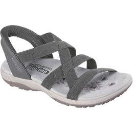 Skechers Reggae Slim Stretch Flex Textil Damen Sandalen Olive