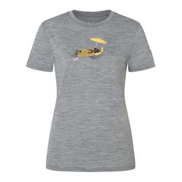 super.natural W HOT DOG TEE in grau | Gr.: M