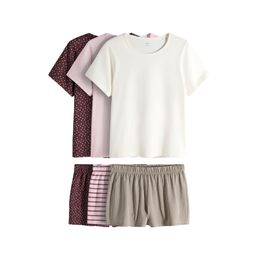 The Set Shorty Damen Gr&ouml;&szlig;e L taupe / cyclam / rosa / wei&szlig; Sommerkleid