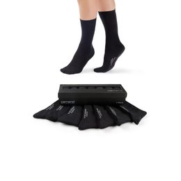 Camano Herren Socken "7er Pack", Gr. 39, schwarz, 80% Baumwolle, 17% Polyamid, 3% Elasthan, uni, Socken