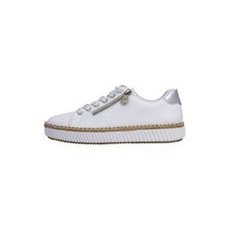 Rieker Niedrige Sneaker aus Schafwildleder Wei&szlig; | Gr.: 36