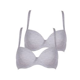 Nina von C. Damen Schalen-BH "2er Pack Schalen BH Light&Easy", Gr. 75, bunt, Obermaterial: 95% Modal CMD. 5% Elasthan EL., BHs